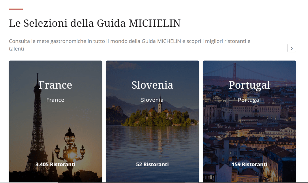Guide Michelin: organizza il tuo itinerario del gusto